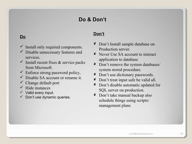 SQL Server Security | PPT | Databases | Computer Software and Applications