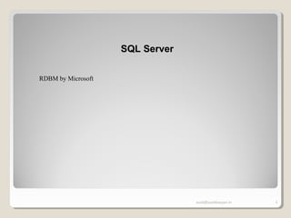 SQL Server Security | PPT | Databases | Computer Software and Applications