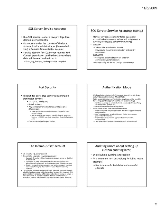 Sql Server Security Best Practices Pdf