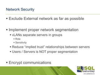 Sql server security in an insecure world | PPT