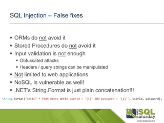 Sql server security in an insecure world | PPT