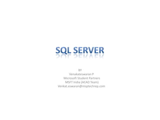 Sql Server Session 1 | PPT