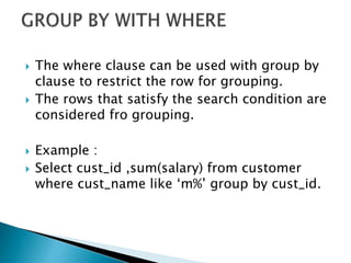 Sql server ___________session_10(group by clause) | PPTX