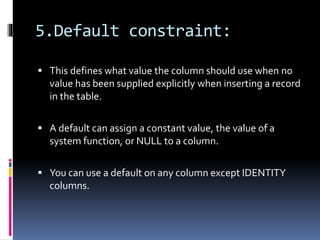 Sql server ___________session_15(data integrity) | PPTX