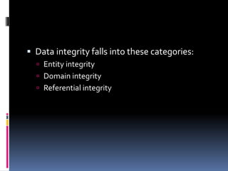 Sql server ___________session_15(data integrity) | PPTX