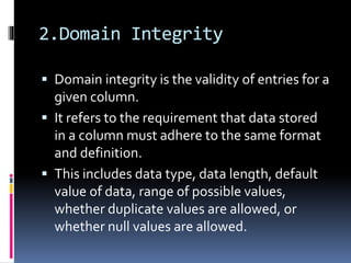 Sql server ___________session_15(data integrity) | PPTX