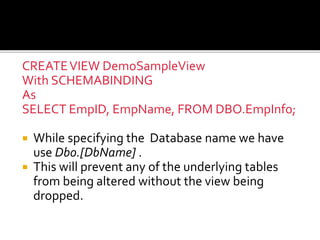 Sql server ___________session_16(views) | PPT