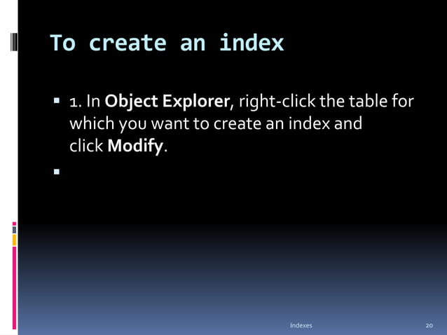 Sql server ___________session_17(indexes) | PPT