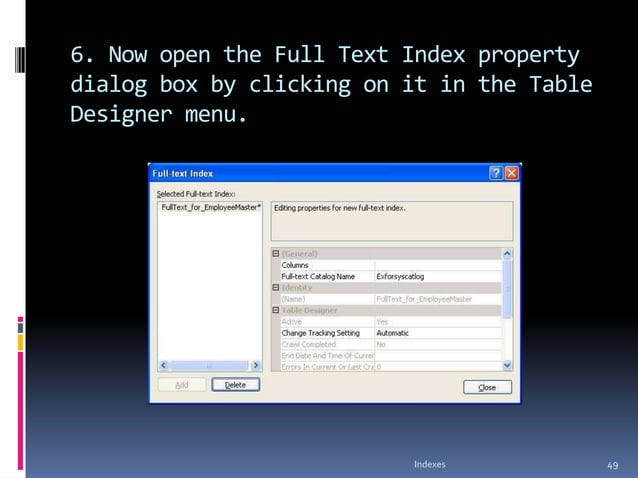 Sql server ___________session_17(indexes) | PPT