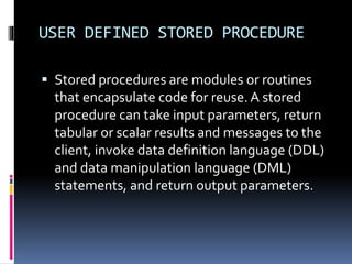 Sql server ___________session_18(stored procedures) | PPT