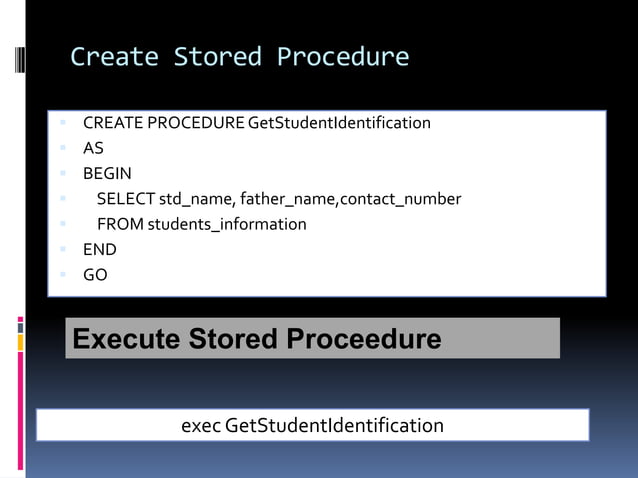 Sql server ___________session_18(stored procedures) | PPT