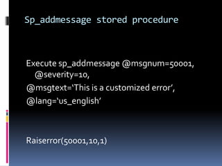 Sql server ___________session_18(stored procedures) | PPTX