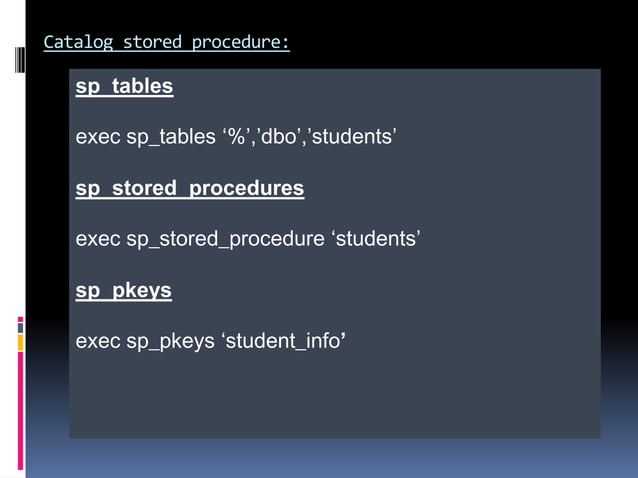 Sql server ___________session_18(stored procedures) | PPT