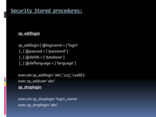 Sql server ___________session_18(stored procedures) | PPTX