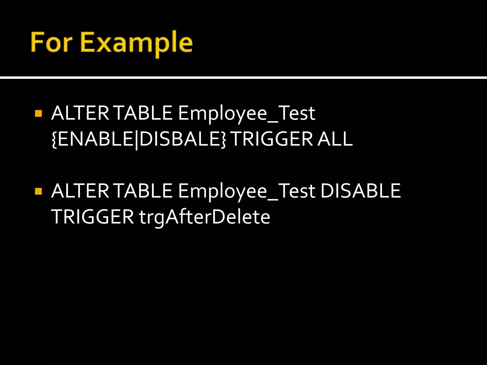 Sql Server Session20ddl Triggers Ppt