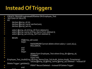 Sql server ___________session_20(ddl triggers) | PPT