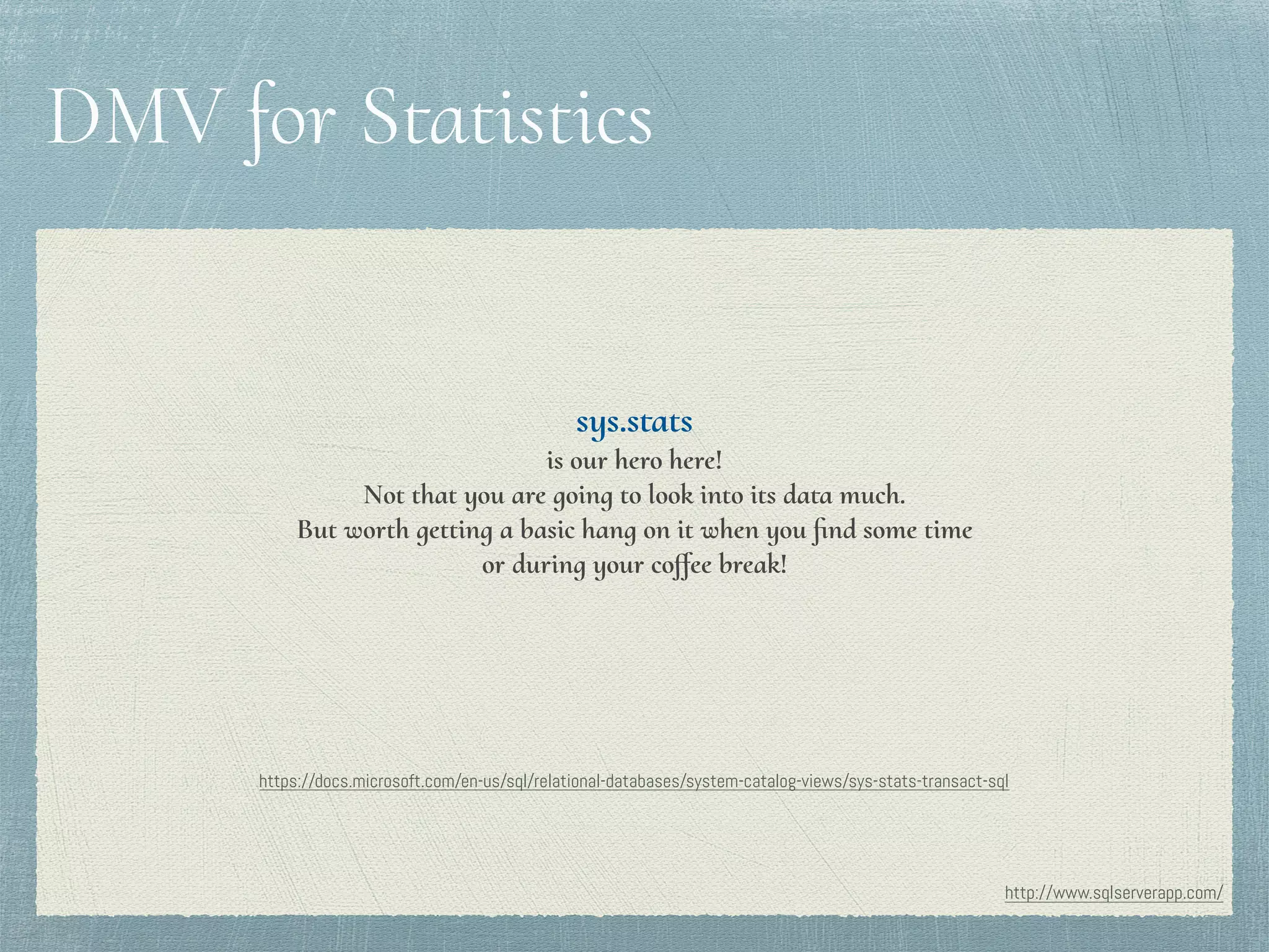 Sql Server Statistics | PDF