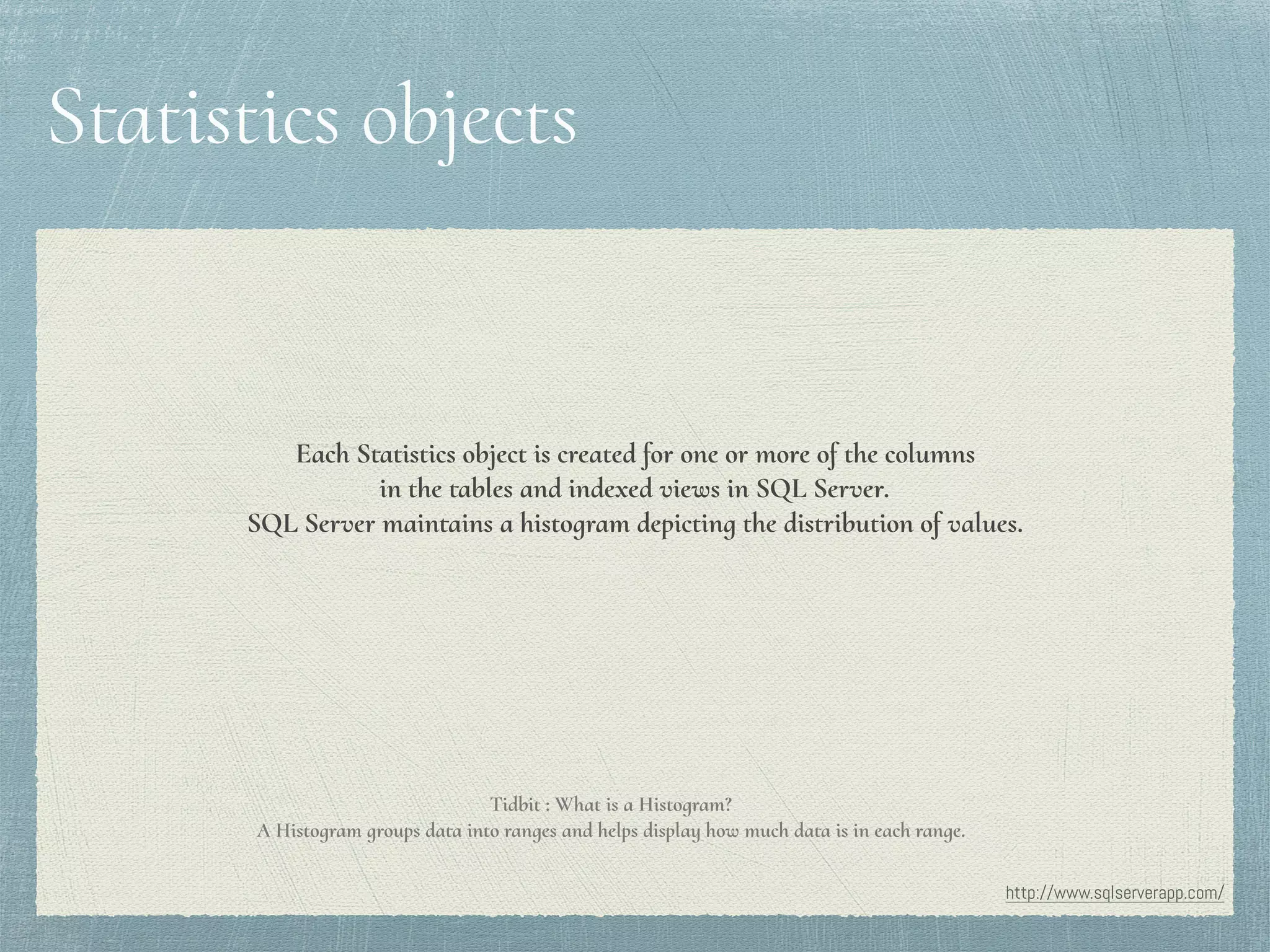 Sql Server Statistics | PDF