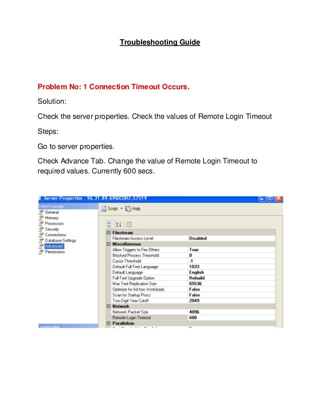 Sql Server Troubleshooting Guide