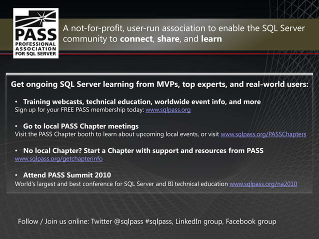 Microsoft SQL Server - SQL Server + Visual Studio Presentation | PPT
