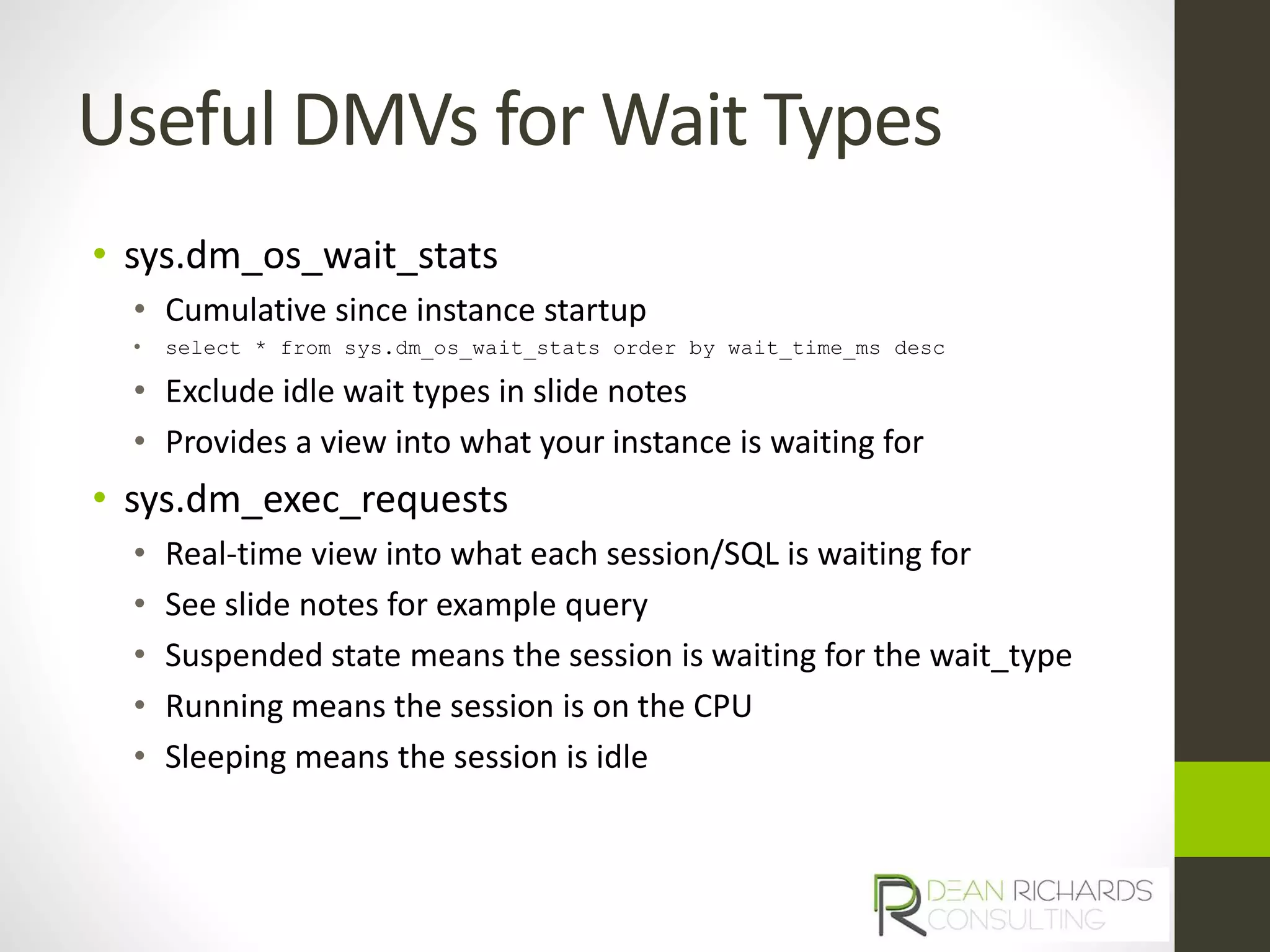 SQL Server Wait Types Everyone Should Know | PPTX