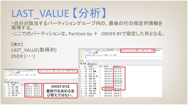 Sqlserver window function | PPT