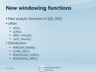 Sql server windowing functions | PDF
