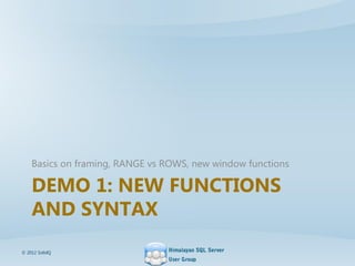 Sql server windowing functions | PPT