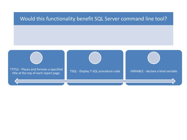 SQLS*Plus SQL Server command line tool | PPT SQLS*Plus SQL Server command line tool | PPT