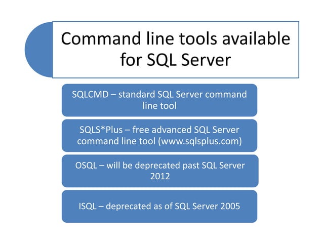 SQLS*Plus SQL Server command line tool | PPT