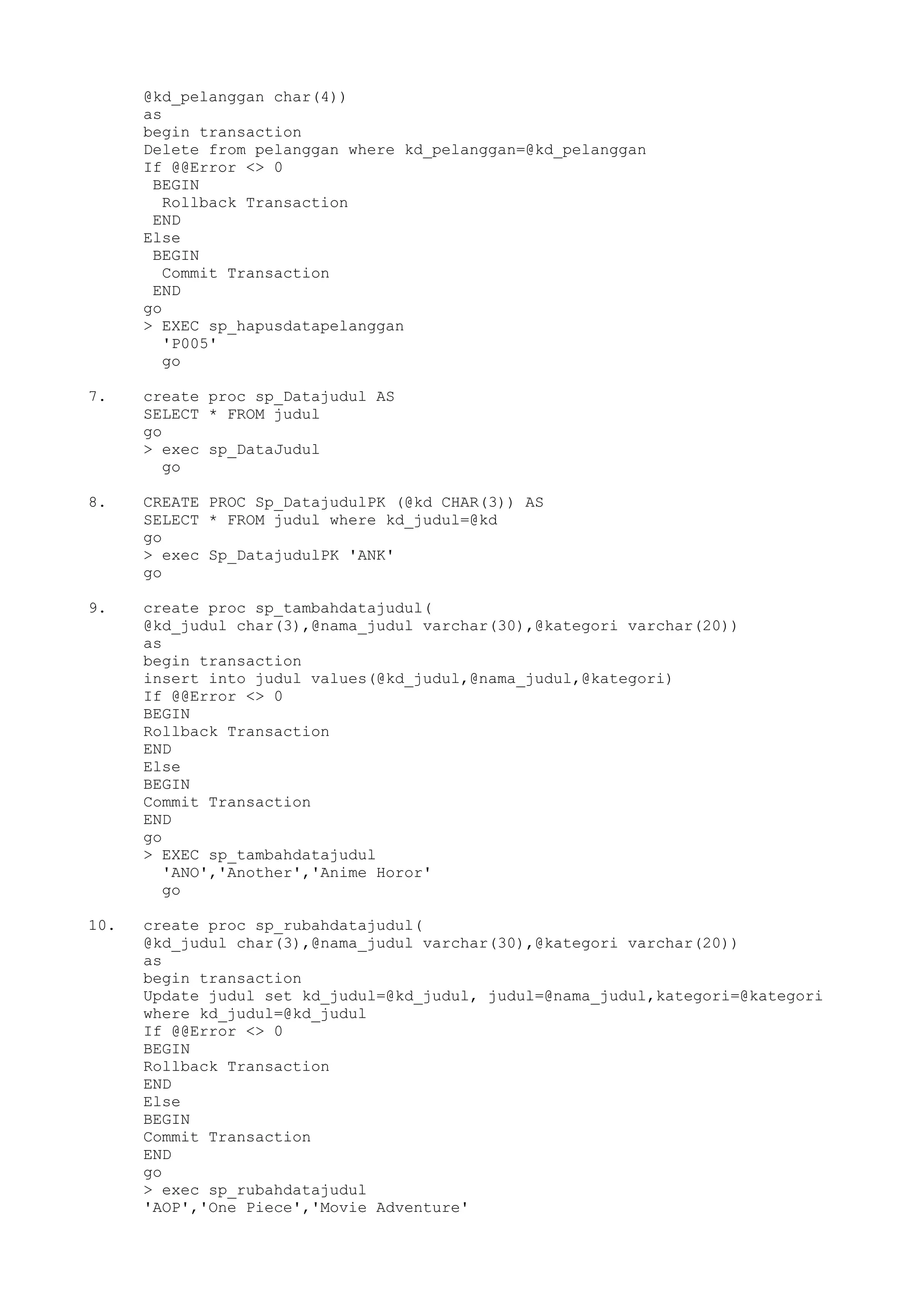 Sql Store Procedure [ Rental Cd] Pdf