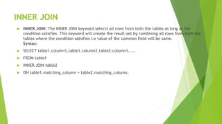 Sql(structured query language) | PPTX