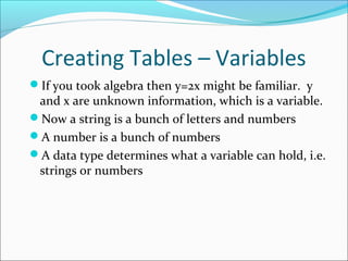 Sql tables | PPT