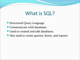 Sql tables | PPT
