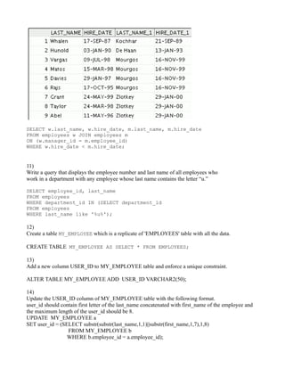 Sql task answers | DOC