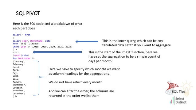 Sql Tips Pivot Function Pptx