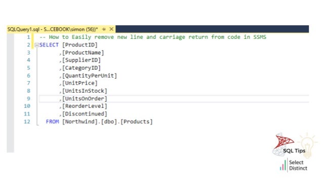 Sql tips remove carriage returns in ssms | PPTX