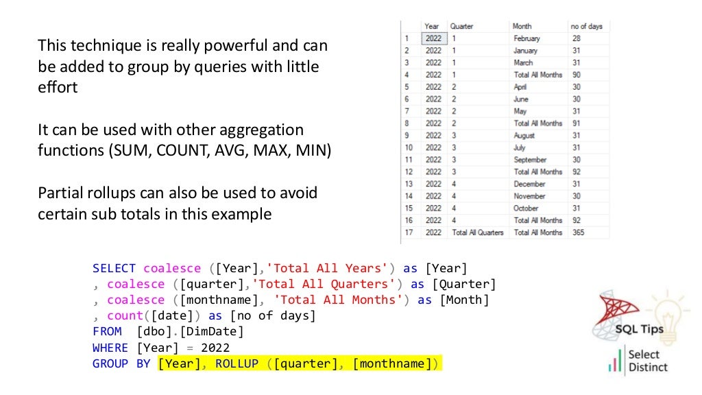 SQL Tips ROLLUP.pptx | Free Download