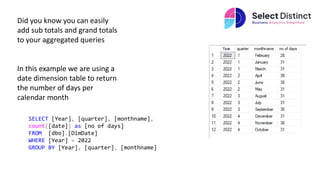 Group by ROLLUP in SQL Server | PPTX