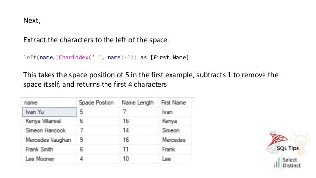 Sql tips split a column | PPT