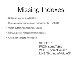 SQL Tips + Tricks for Developers | PPT
