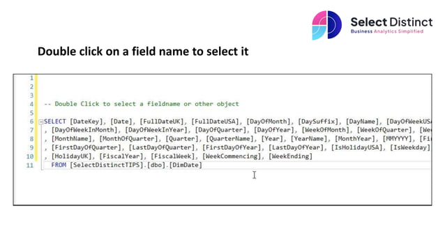 SQL Tips Use double and triple click to select.pptx