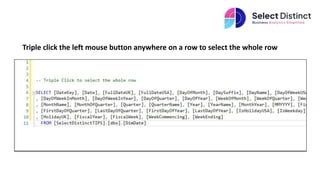 SQL Tips Use double and triple click to select.pptx