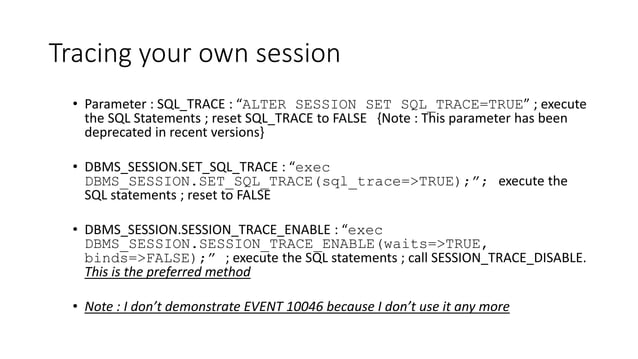 SQL Tracing | PPT