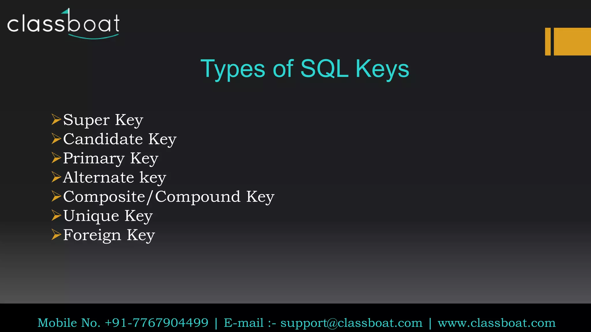 SQL training in Pune | PPT