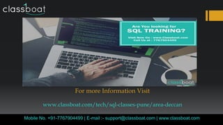 SQL training in Pune | PPT