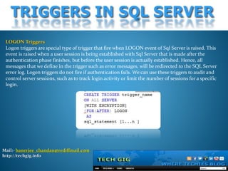 Sql triggers | PPSX