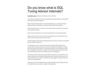 Sql tuning advisor_internals_001 | PPT