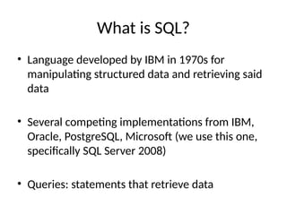 this is sql_tutorial and introduction to sql | PPTX