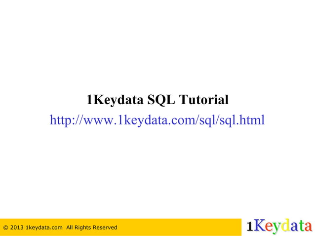SQL Tutorial - Basic Commands | PPT | Databases | Computer Software and Applications